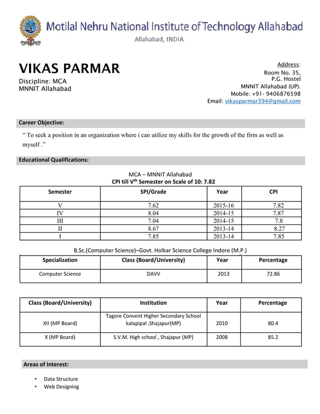 VIKAS_PARMAR_NIT-ALD_RESUME | PDF