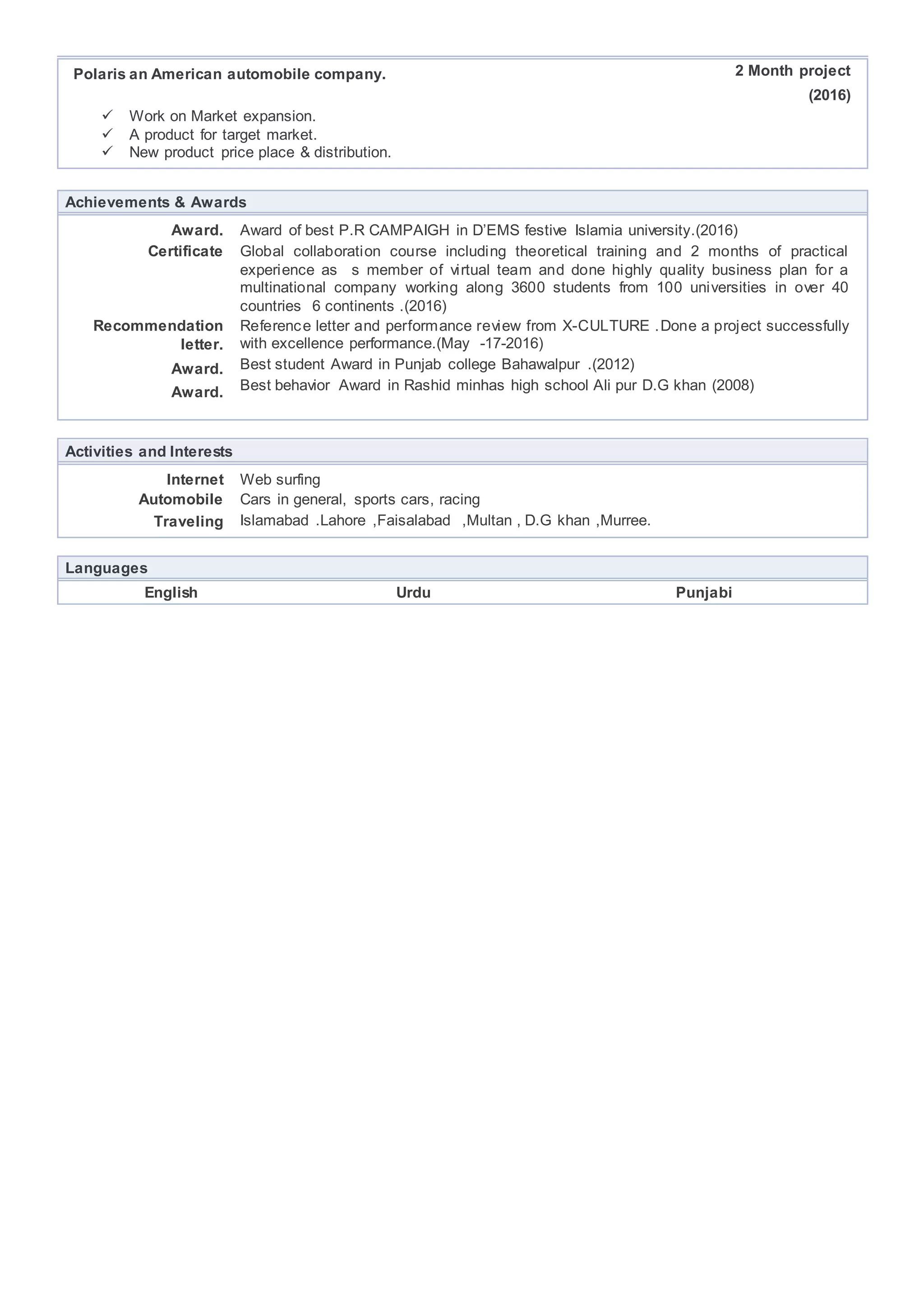 saqib cv - Copy | DOCX