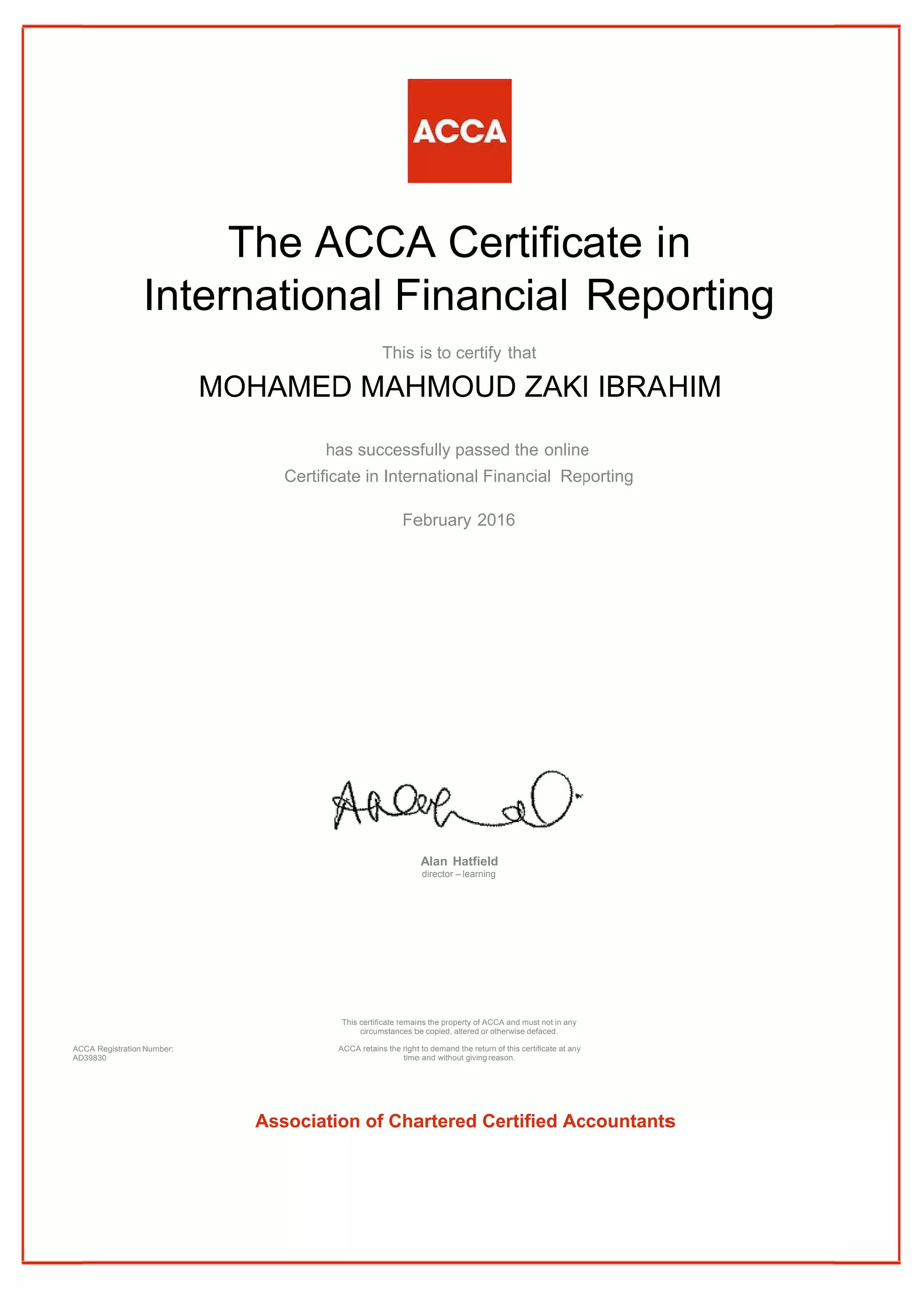 IFRS certificate | PDF