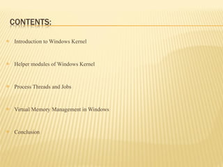 Windows Kernel- | PPT