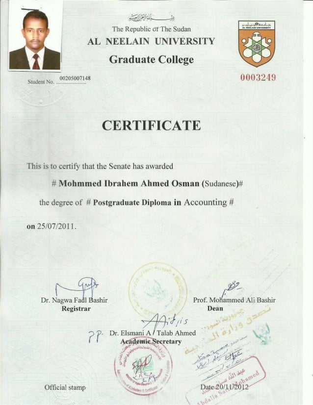 Postgraduate Diploma Postgraduate Diploma