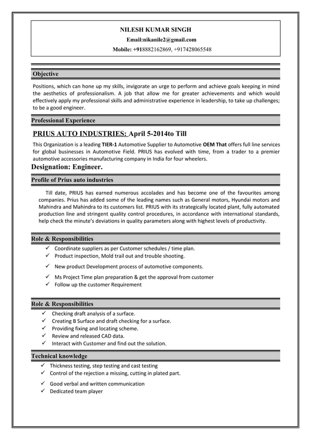 nilesh cv | PDF