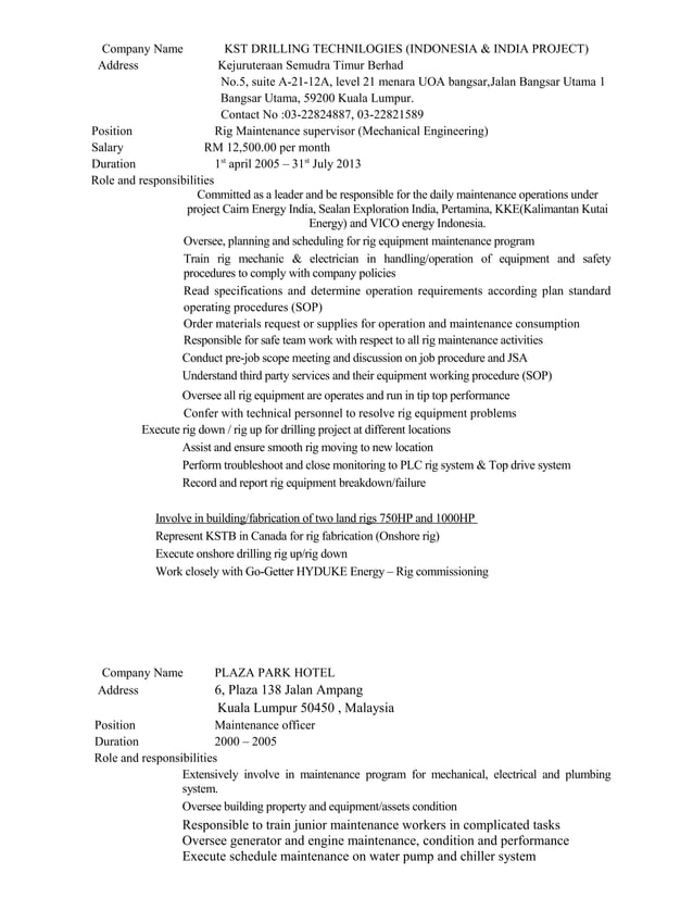 Mohamad Rizal resume | PDF