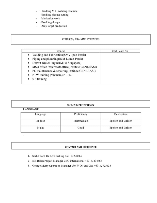 Mohamad Rizal resume | PDF