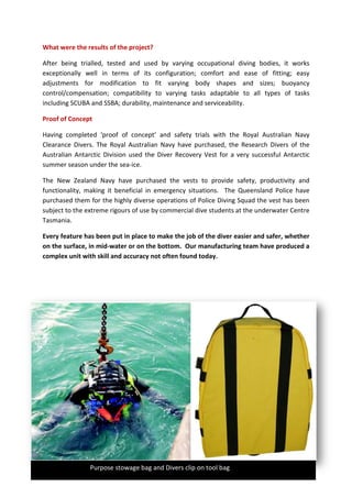 Diver Recovery Vest by SOS Marine | PDF | Scuba Diving | Extreme Sports