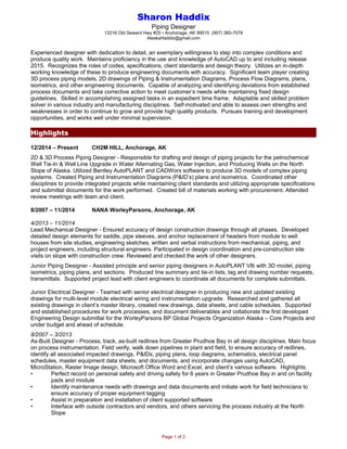 PipingDesigner Sharon Haddix Resume | DOC