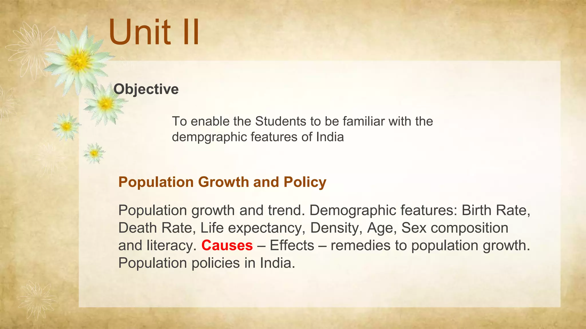 E2 a02 unit_ii_population growth and policy | PPT