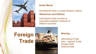 E2 a02 unit_v_ foreign trade | PPT