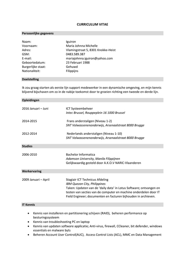 CURRICULUM VITAE - Maria-2 | PDF | Computing | Technology & Computing