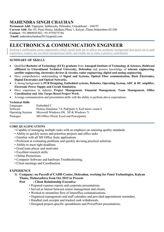 mahendra resume | PDF