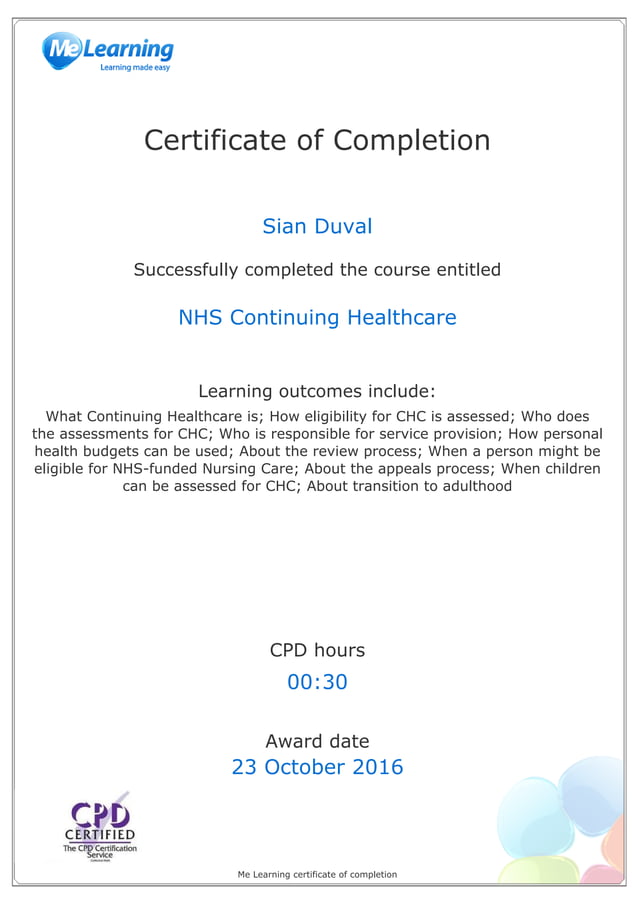 CHC Certificate | PDF
