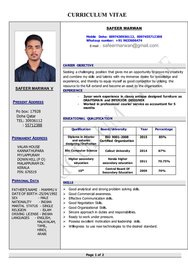 cv qatar new (1) | PDF