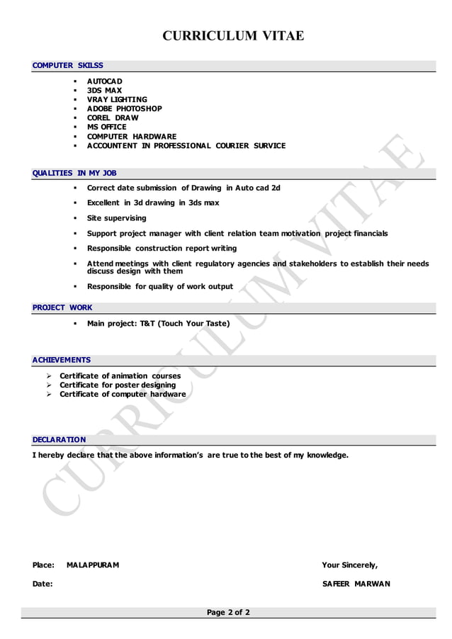 cv qatar new (1) | DOCX | Careers
