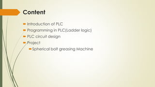 PLC Circuit Design And Basic Programming By Manish kumar | PPTX