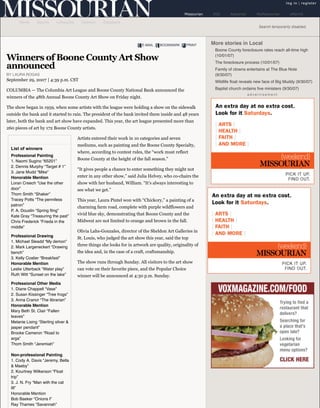 Columbia Missourian - Winners of Boone County Art Show announced | PDF