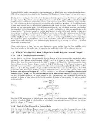 Statistical Modelling of English Premier League Position | PDF