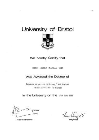 880617 Drew Weir - BA (Hons) - History | PDF