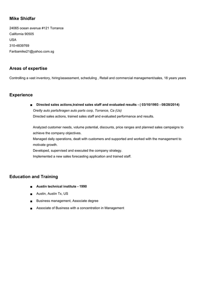 My First Resume-2 | PDF