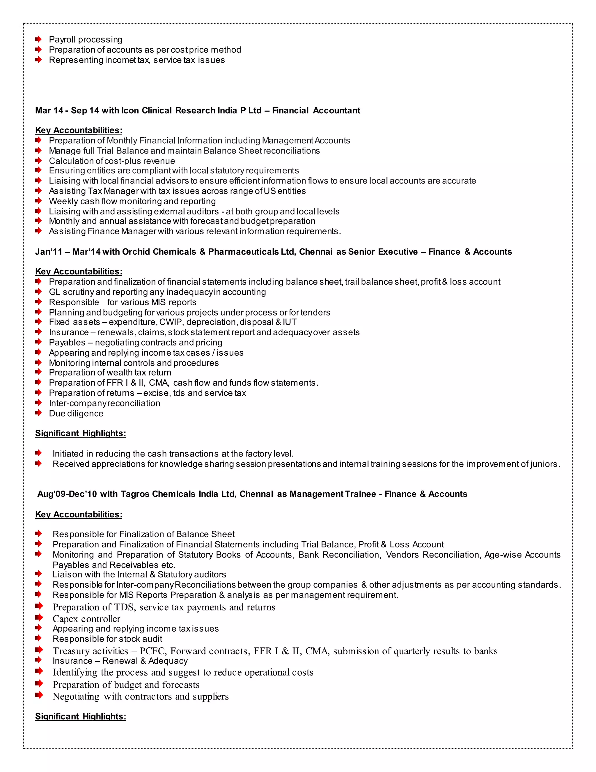 CA Sandeep Resume | DOCX