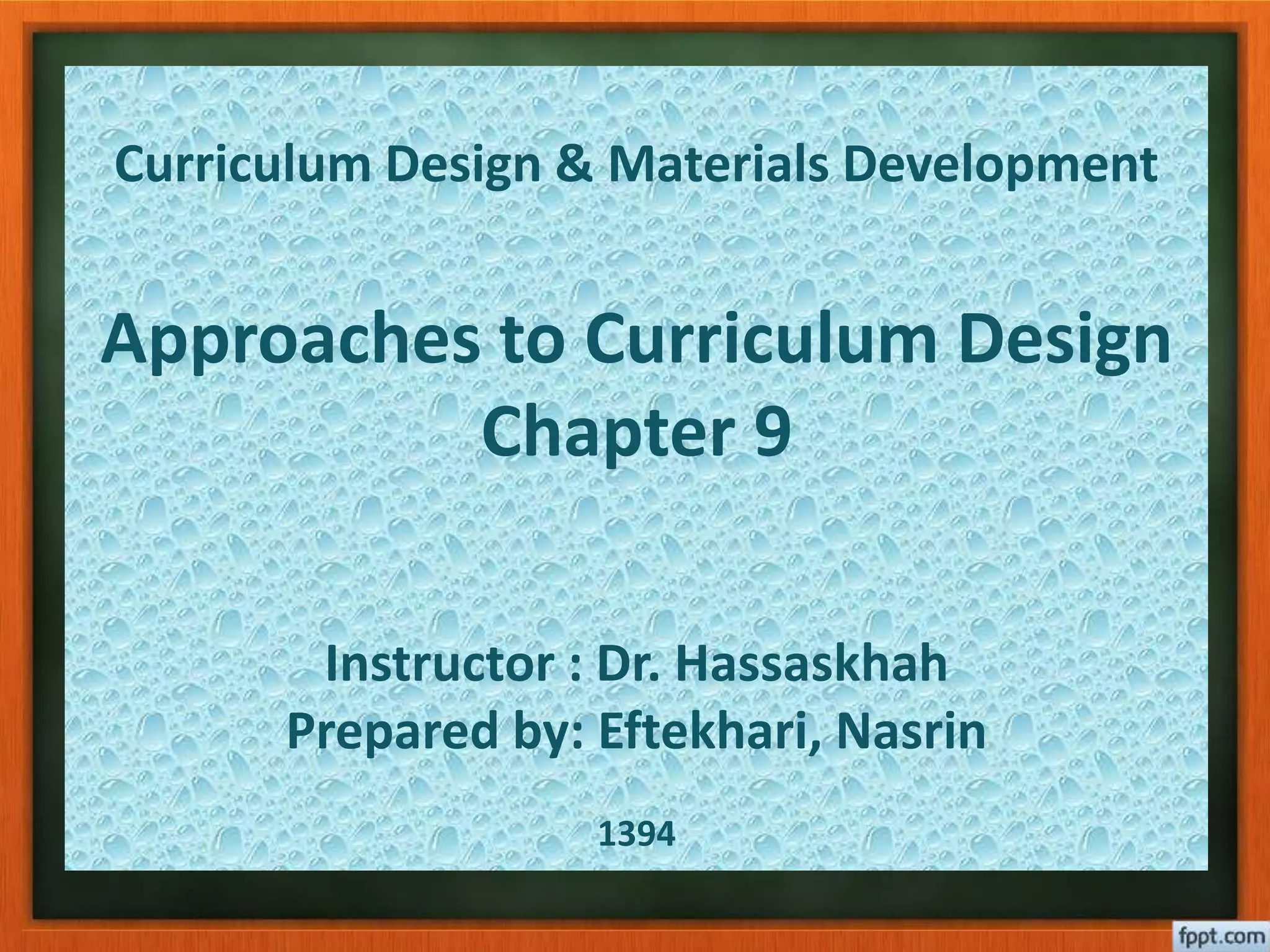approaches to curriculum design | PPSX