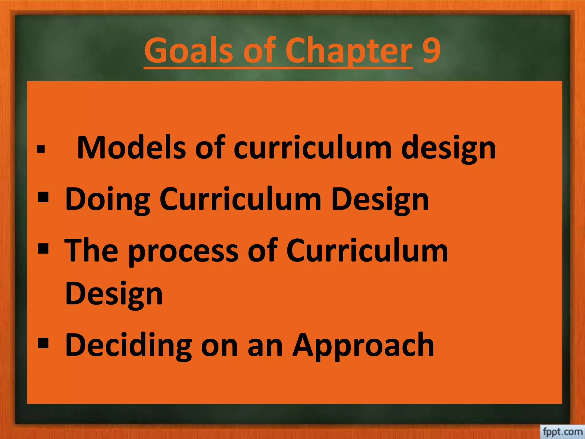 approaches to curriculum design | PPSX