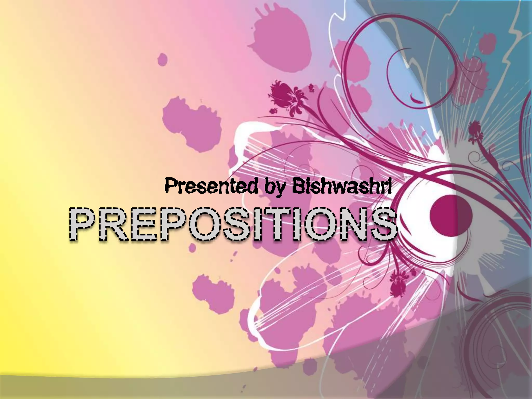 Prepositions | PPTX