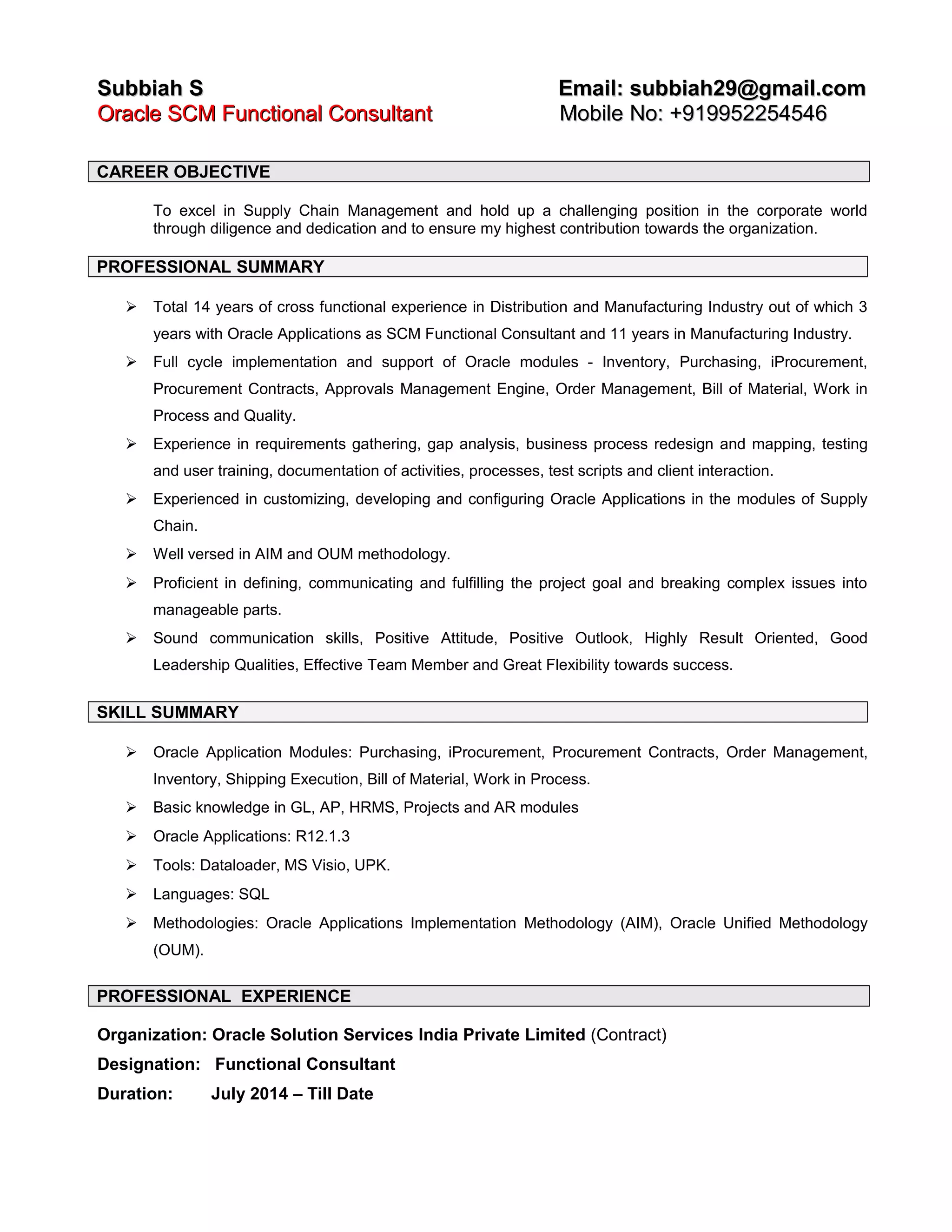 Subbiah Sudalaimuthu_SCM_Functional_Consultant_Resume | DOC
