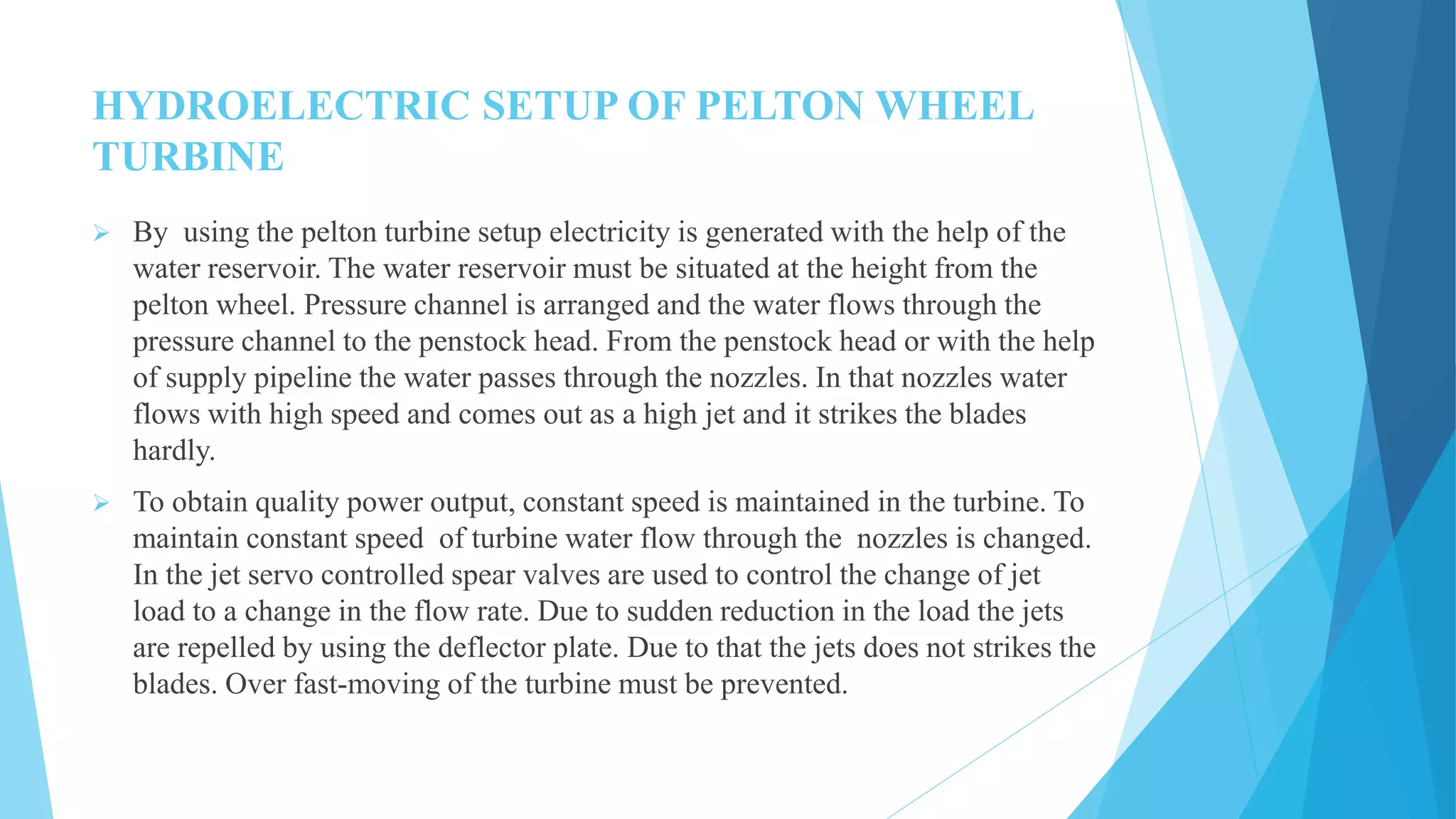 PELTON WHEEL TURBINE | PPTX