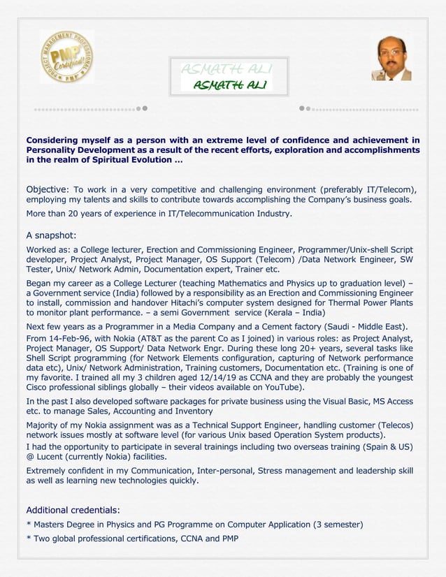 BIODATA - 2017_Asmath Nokia | PDF