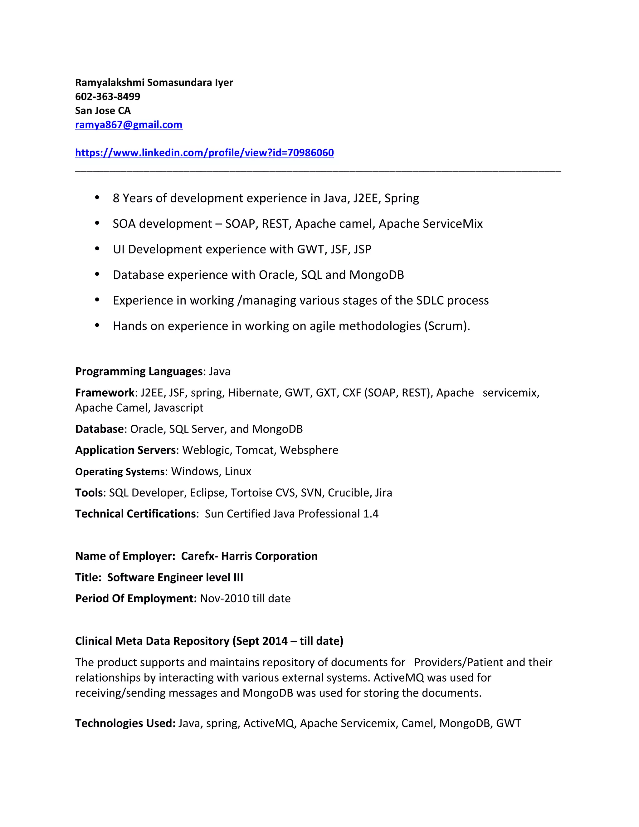 Ramya_Resume | PDF | Web Development | Internet