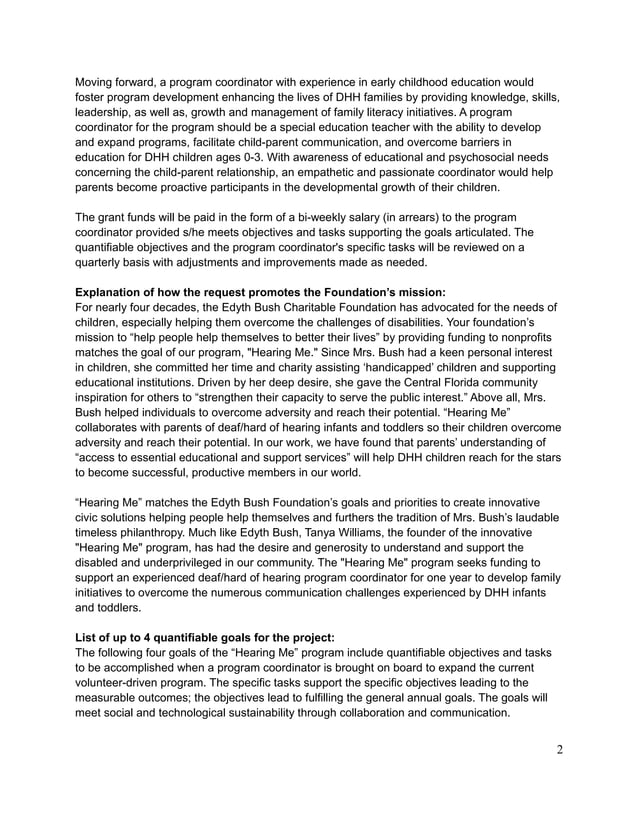 Hearing Me Proposal Narrative | PDF