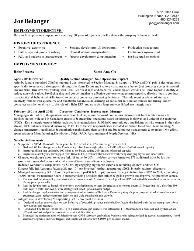 Resume_Joe_Belanger Oct 15 | PDF