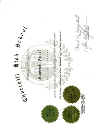 High Honor Roll Certificate | PDF