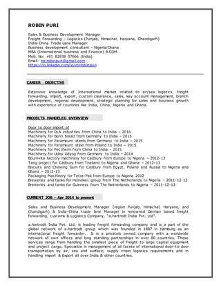 ROBIN PURI CV - JAN - 2016 | PDF