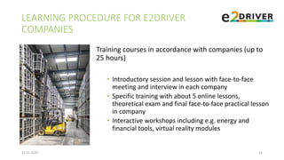 E2DRIVER presentation_final | PPT