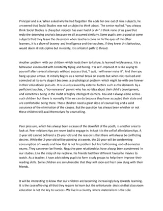 FALLING STANDARDS IN GHANA'S EDUCATION - A TEACHER'S PERSPECTIVE | DOCX