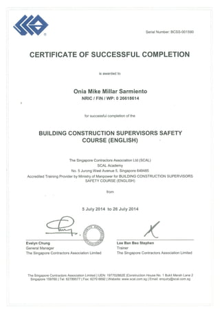 BCSS certificate | PDF