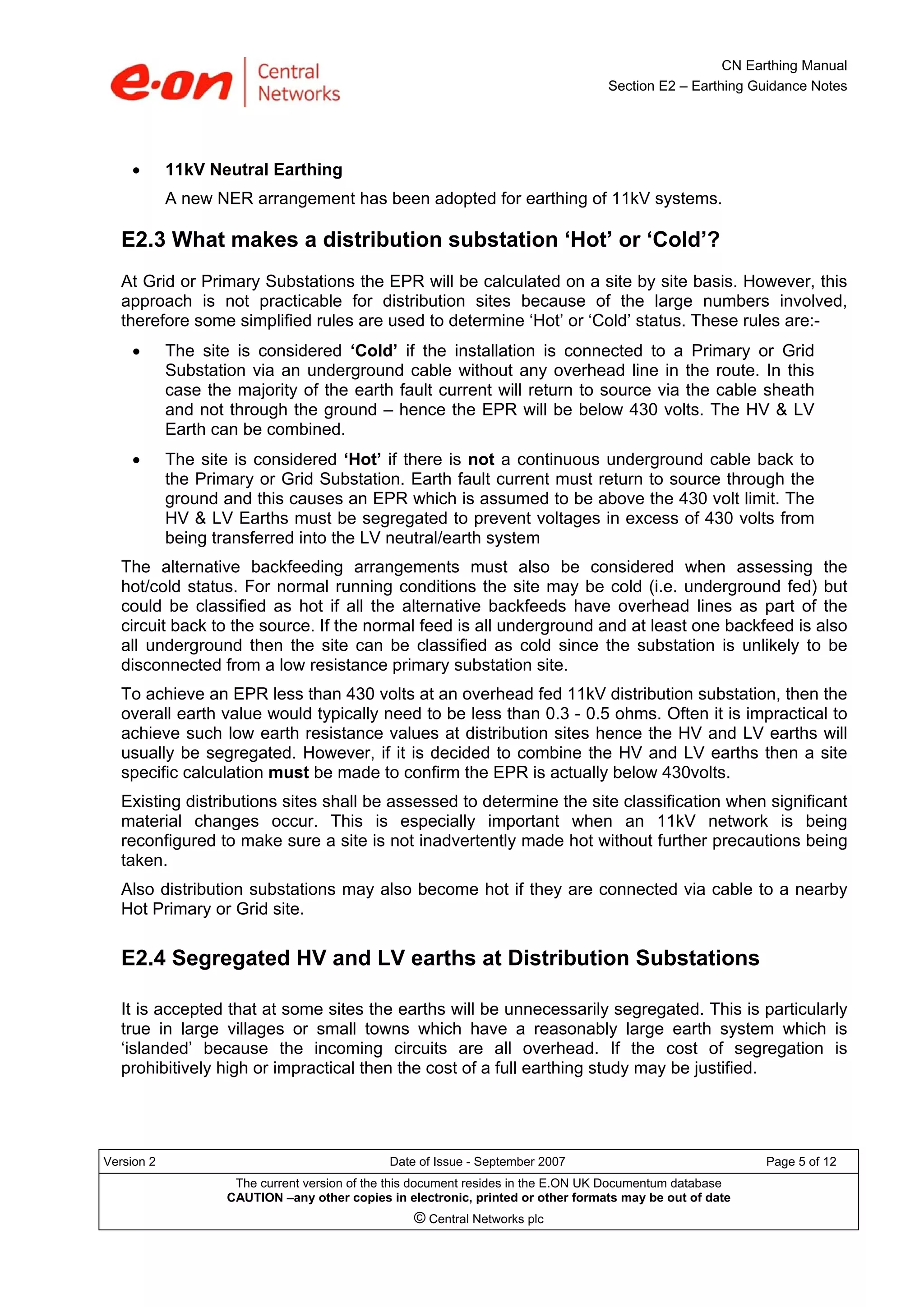 E2 earthing manual earth guidance notes | PDF