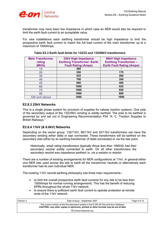 E2 earthing manual earth guidance notes | PDF