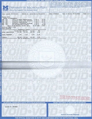 College Transcript | PDF