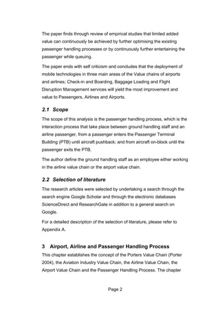 Paper Logistics - Passenger Handling Process and Value Chain ...
