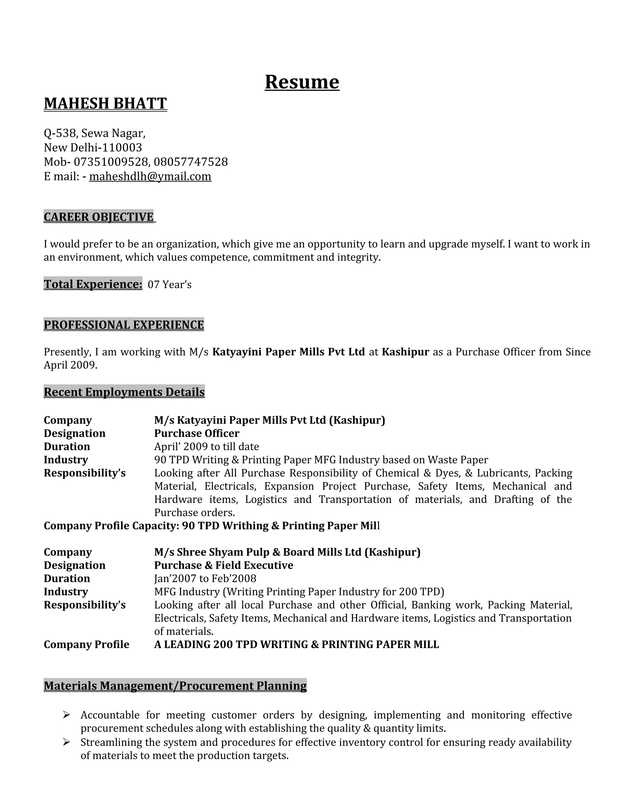 Mahesh_Resume | DOC
