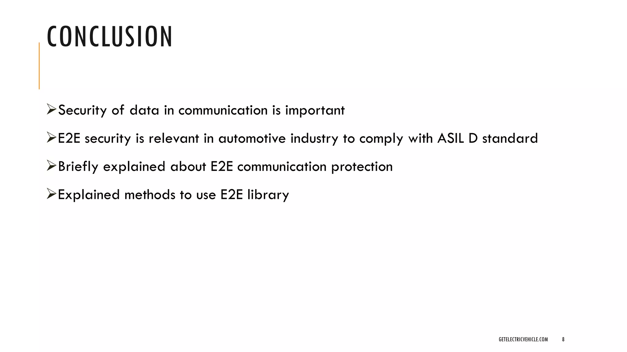 End to End Communication protection | PDF