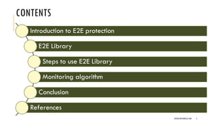 End to End Communication protection | PDF