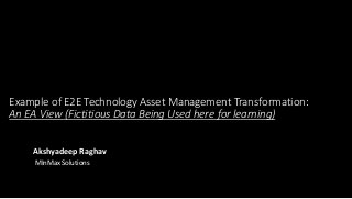 E2E technology Asset Management Transformation Example | PPTX