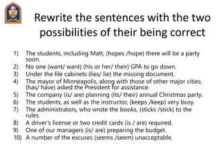 Subject Verb Agreement.KY