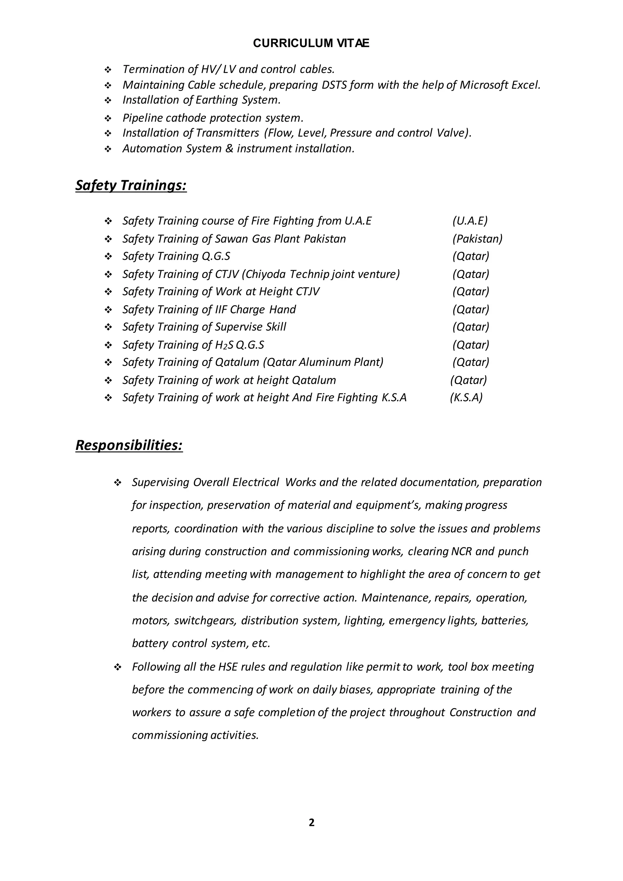 Rana Maqsood Alam Resume (E&I) | DOCX