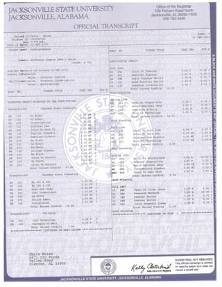 JSU MS and BS Transcript | PDF