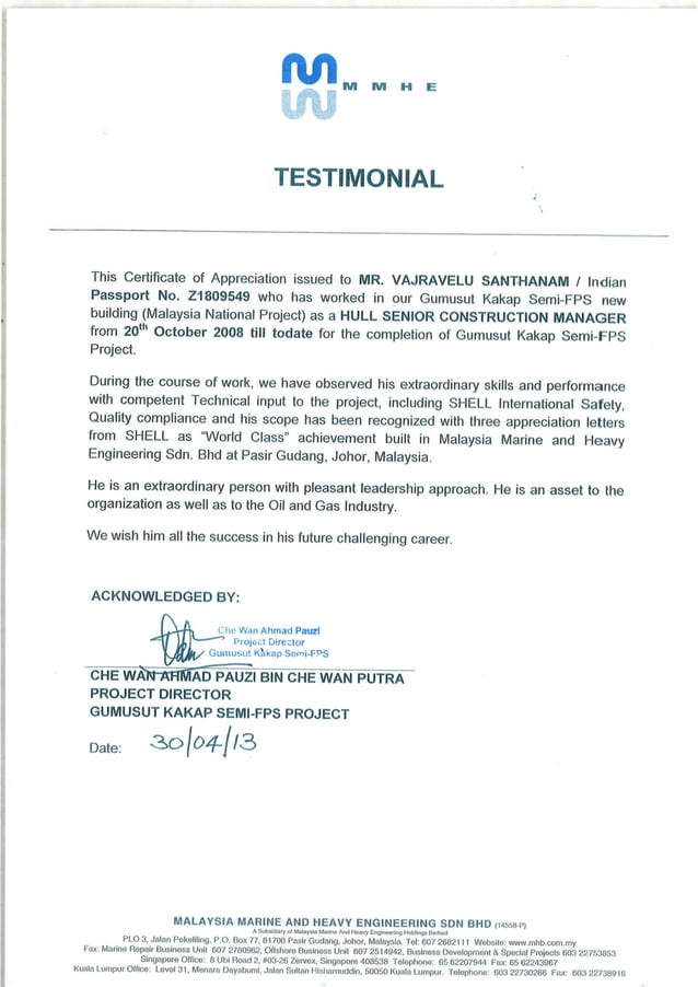 Project Appreciation Letters.-1 | PDF