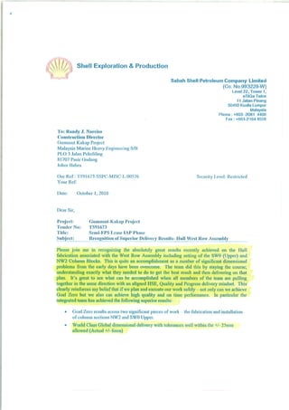 Project Appreciation Letters.-1 | PDF